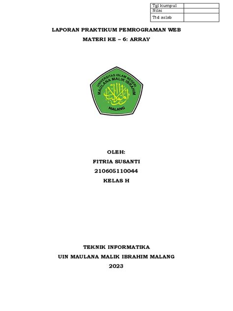 modul 6 praktikum pemrograman web pdf