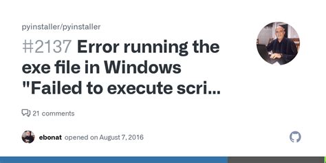 error running the exe file in windows failed to execute script pyi rth pkgres · issue 2137