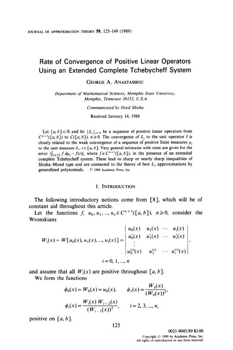 pdf rate of convergence of positive linear operators using an extended complete tchebycheff system