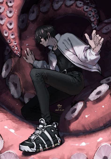 On Twitter Anime Tentacle Man Illustration Character Art