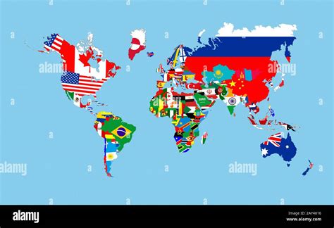 Provisional Base Cerca Mapa Del Mundo Y Sus Banderas Empeorando Tornado