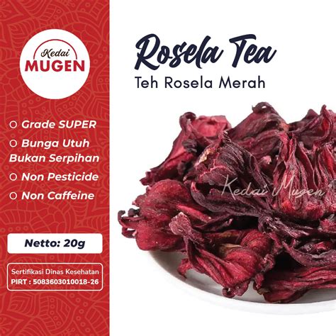 Jual Premium Red Rosella Tea Teh Bunga Rosela Merah G Kedai Mugen