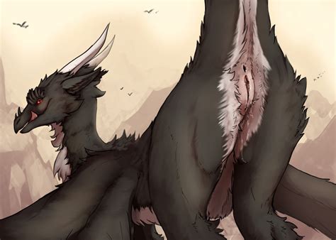 Rule 34 Anus Ass Dragon Female Feral Furred Dragon Horn Looking At Viewer Looking Back Outside