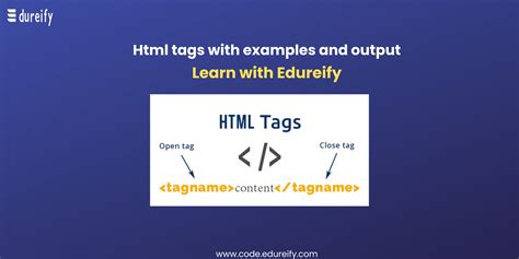 HTML Tags Examples With Output Edureify Blog