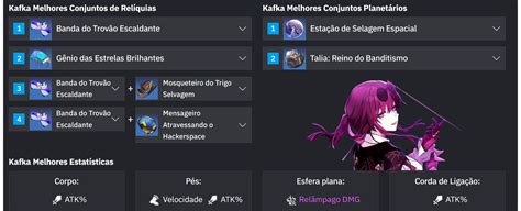 Guia da Kafka Melhores Relíquias Honkai Star Rail HoYoLAB