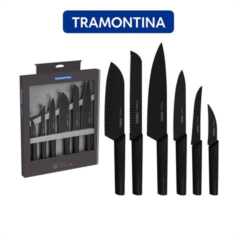 Jogo De Facas Gourmet Tramontina Nygma L Minas Em A O Inox E Cabos