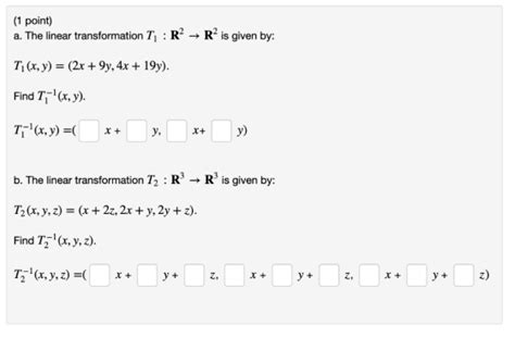 1 point a the linear transformation t r2 → r2 is given by ti x zuoti pro