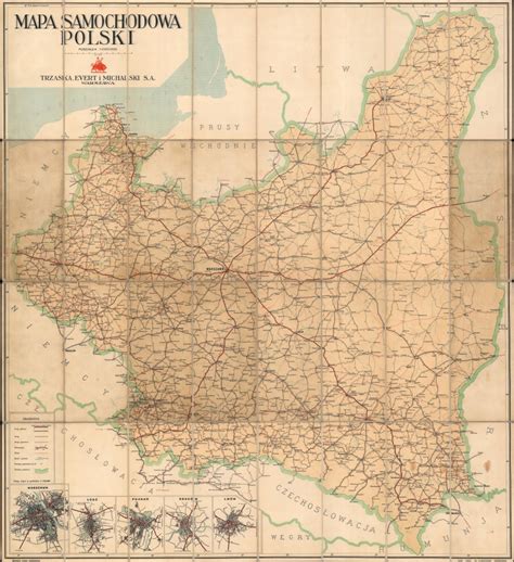 Mapa Samochodowa Polski Geographicus Rare Antique Maps