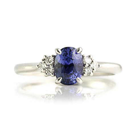 Blue Pear Sapphire Halo Ring Bentley De Lisle