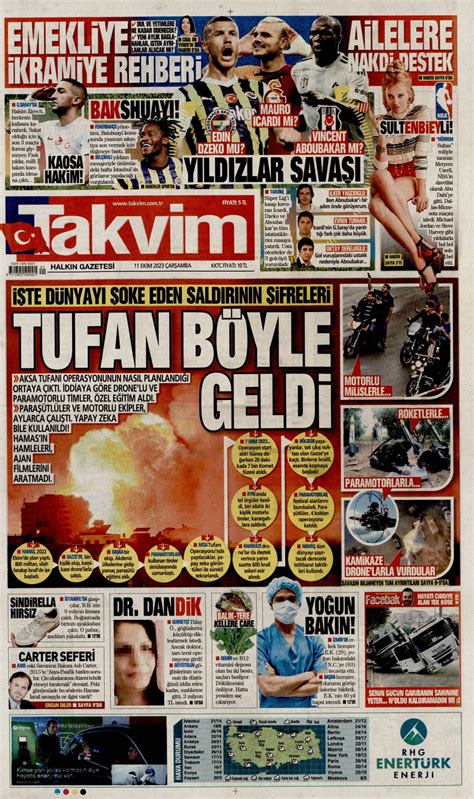 Takvim Gazetesi Takvim Manşet Oku Haberler 11 Ekim 2023