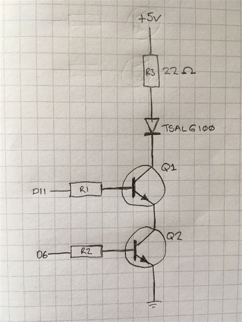 Components For Pwm High Current Ir Led Circuit Bjt Mosfet Or And Gate General Electronics