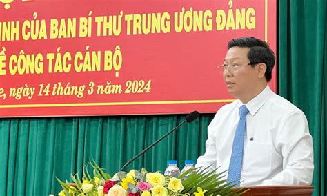 Đồng chí Trần Thanh Lâm giữ chức Phó Bí thư Tỉnh ủy Bến Tre Báo Ấp
