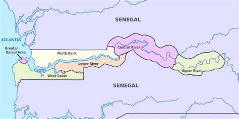 Karte Von Gambia Gambia Karte Online Wissenswertes