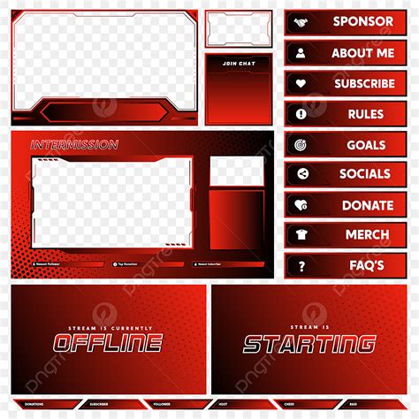 Twitch Overlay Vector PNG Images Twitch Overlay Template Design Black