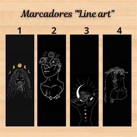 Marcador de página Line Art plastificado ou sem tassel Shopee