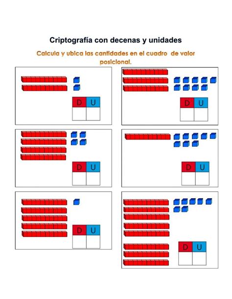 Cuadro De Valor Posicional Worksheet Decenas Y Unidades Actividades
