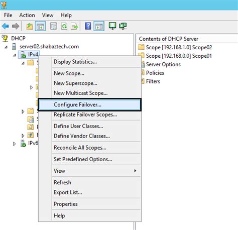 Implementing DHCP Failover In Windows Server 2012 R2 ShabazTech