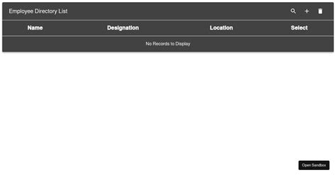 MUI Datatable Example Forked Codesandbox