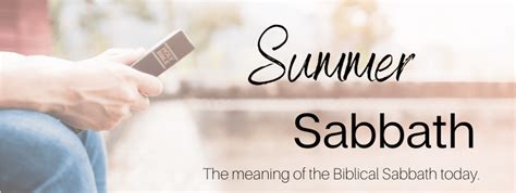 Sermon Series Summer Sabbath Rockville Christian Church