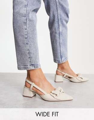 ASOS DESIGN Wide Fit Saidi Chaussures à talon mi haut et bride