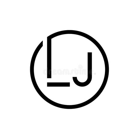 Initial Circle Lj Letter Logo Design Vector Template Abstract Letter
