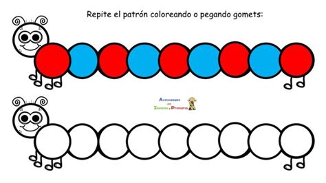 Actividad De Atenci N Repetimos Un Patr N Con Gomets O Coloreando