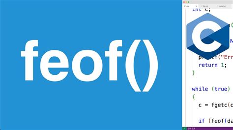 feof function c programming tutorial youtube
