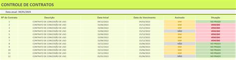 Planilha Controle de Contrato em Excel Grátis Smart Planilhas