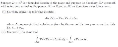 solved suppose d⊂r2 is a bounded domain in the plane and
