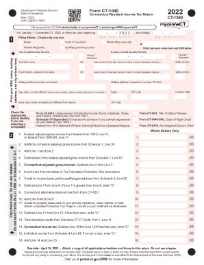 CT DRS CT 1040 2022 2024 Fill And Sign Printable Template Online