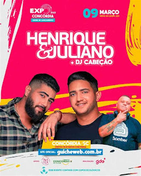 Henrique e Juliano se apresentam em Concórdia compre ingressos Ache