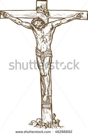Crucifix Drawing At Paintingvalley Explore Collection Of Crucifix