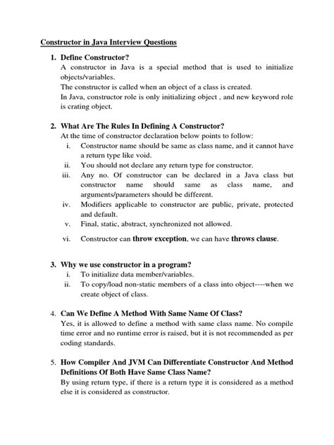 constructor questions answer pdf programming constructor object oriented programming
