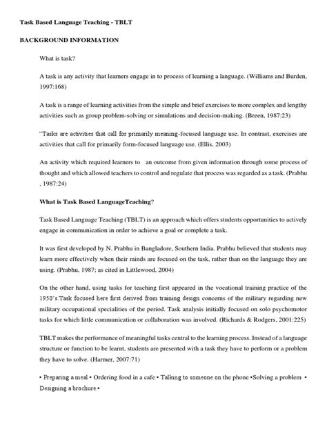 task based language teaching pdf