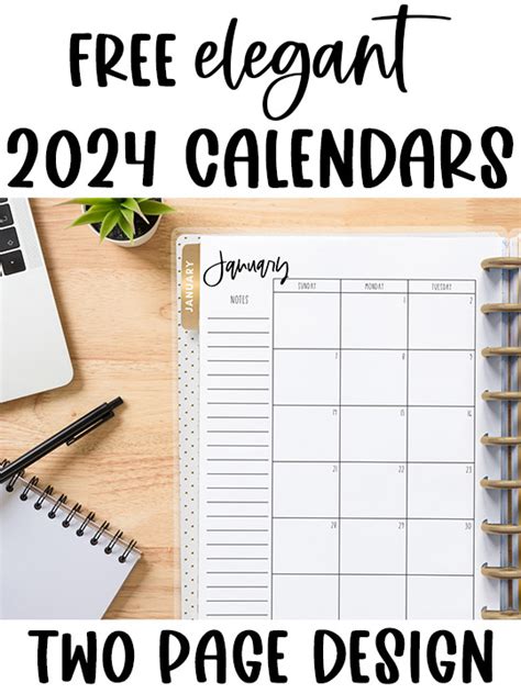 Free 2 Page Calendar Template 2024 Undated Monthly Pages