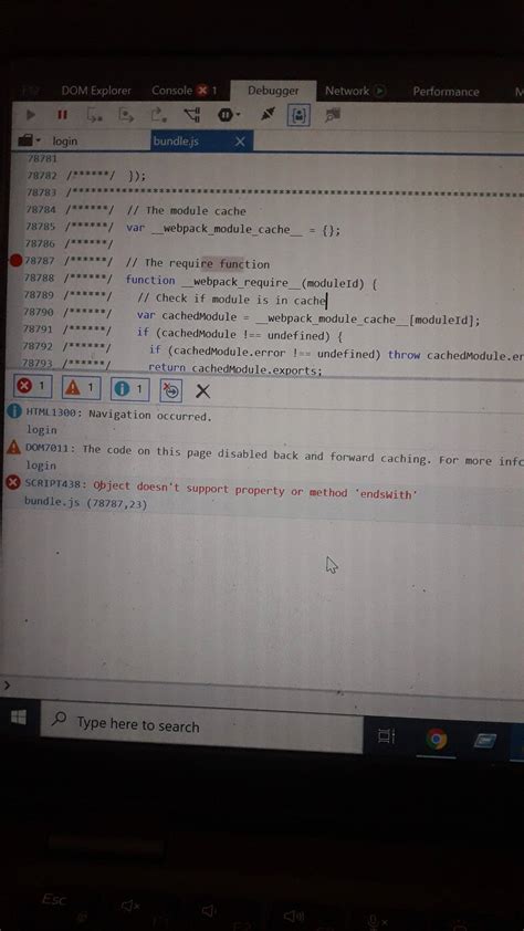 Javascript Object Does Not Support Property Or Method EndsWith In