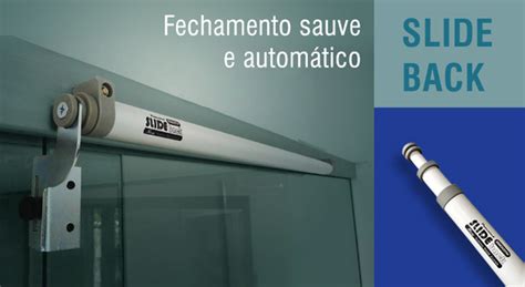 Slide Back Fechamento Automático para Porta de Correr Guia do Vidro
