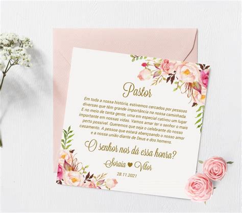 Convite Para Pastor Celebrante Casamento Digital Elo7 Convite De