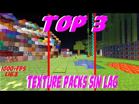 TOP 3 MEJORES Textures Packs SIN LAG 1000 FPS Para PVP Minecraft 1 16 3