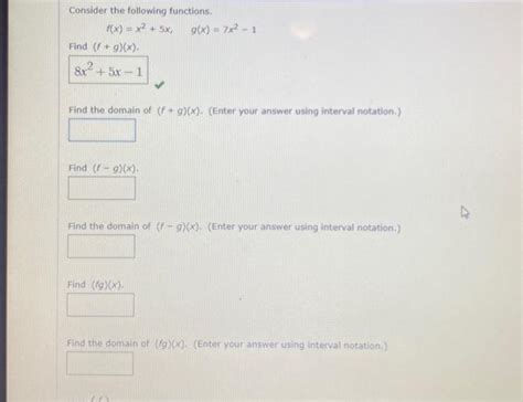 Solved Consider The Following Functions Chegg