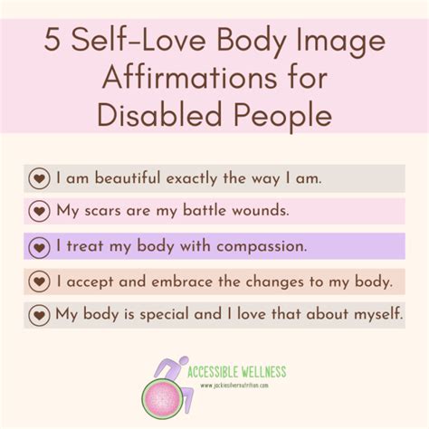 Body Image Affirmations For Self Love Jackie Silver Nutrition