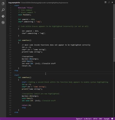 C C C Syntax Highlighting Issues Issue 4769 Microsoft