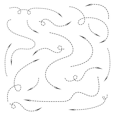 Premium Vector Black Dotted Hand Drawn Arrows Set On White Background