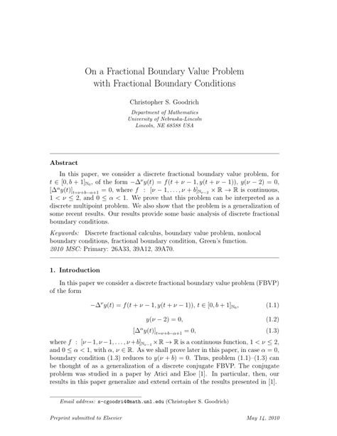 pdf on a fractional boundary value problem with fractional boundary conditions