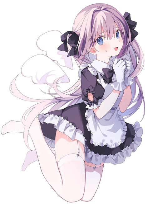 Kashuu Pixiv 66328082 Maid Skirt Lift Stockings Thighhighs Wings 1083060 Yandere