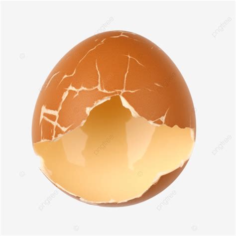 Parte Superior De Ovo Marrom Rachado PNG Ovo Quebrado 3d PNG Imagem