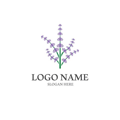 Fresh Lavender Flower Icon Logo Vector 14659635 Vector Art At Vecteezy