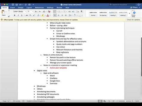 Linear Outline Note Taking Youtube