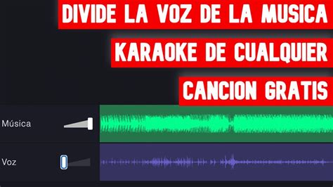 Divide la Voz de la Música para HACER UN KARAOKE INSTRUMENTAL