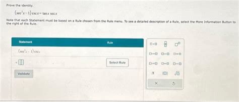 solved prove the identity sec2x−1 cscx tanxsecx note that